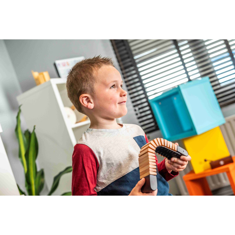 Chenille | Instrument au Son Sec | Claquant | En Bois | Fuzeau