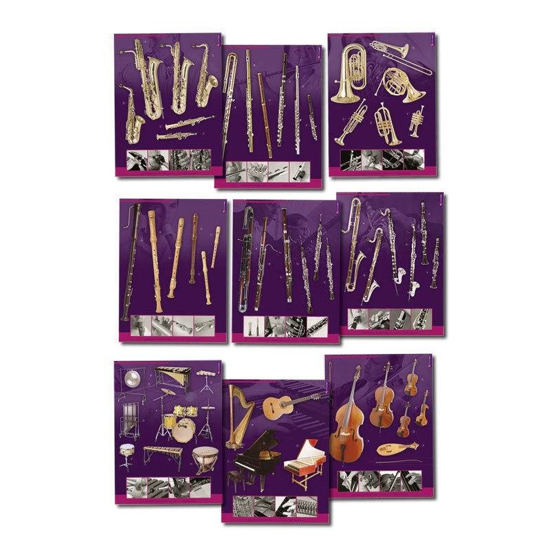 Série de 9 Posters | Connaissance des Instruments | Fuzeau