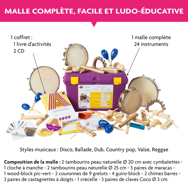 Malle Mélodique | 24 Instruments | Ateliers Eveil Musical | Fuzeau