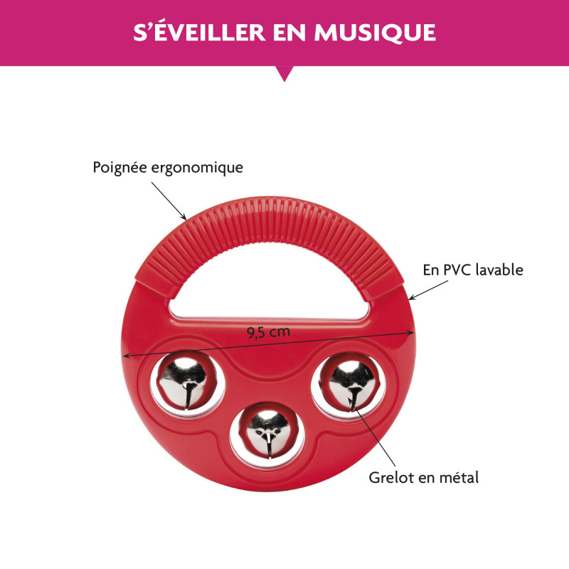Hochet | Grelot Baby | A partir de 3 Mois | Eveil | Fuzeau