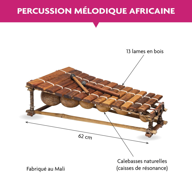 Balafon | 13 Lames | En Bois | Fuzeau