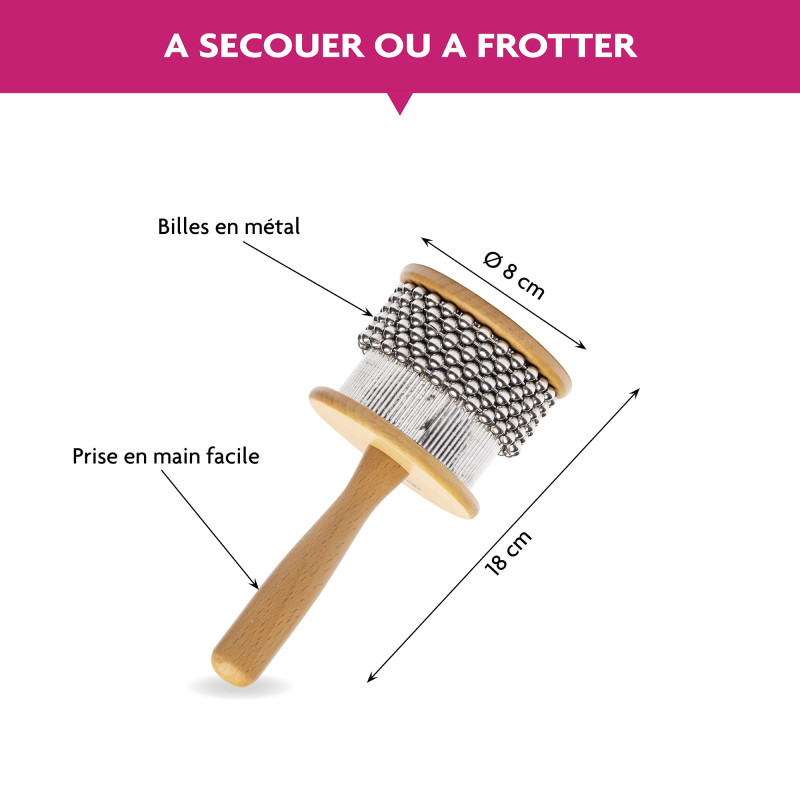 Cabassa | 18 cm | Percussion Originale | Fuzeau Séniors