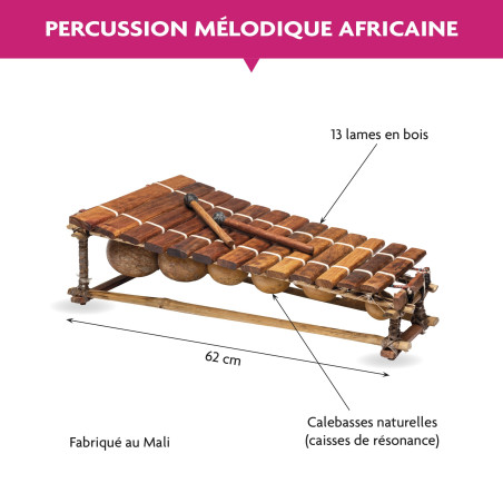 Balafon | En Bois | 13 Lames | Fuzeau Séniors