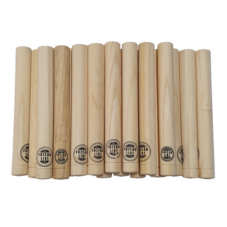Lot Claves | 10 Paires | En Acacia | L. 18 cm | Percussions | Fuzeau